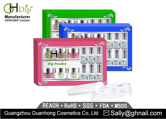 French Manicure Gel Dip Kit Odorless Non - Pollution For Girls , REACH / RoHS Standard