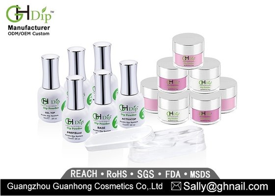 French Manicure Gel Dip Kit Odorless Non - Pollution For Girls , REACH / RoHS Standard