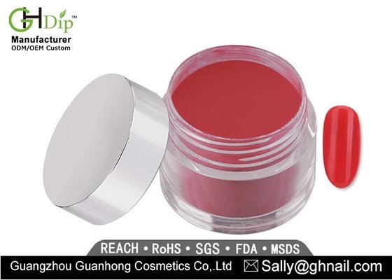 Light Weight Gel Dip Powder Art Manicure Easy Dipping Odorless With Red Colour