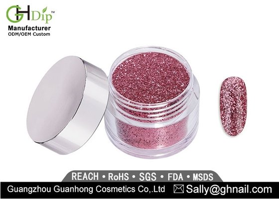 No Clumps Red Glitter Acrylic Powder Easy Dipping With Free Sample