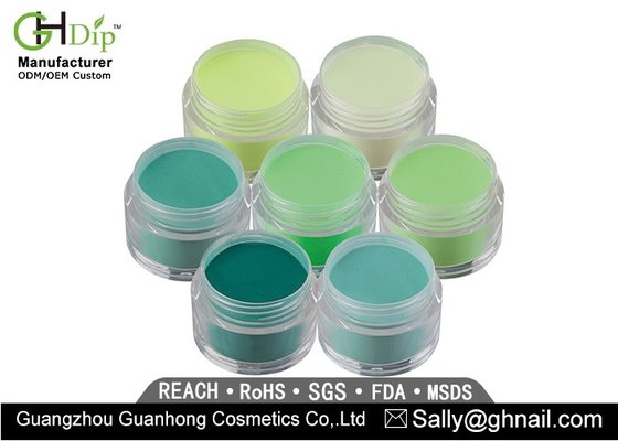 Scratch Resistant 2 Oz Green Color Nail Dip Powder Manicure Strong Long Lasting