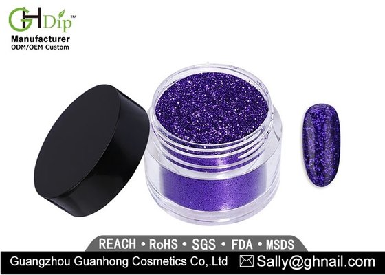 Durable Luxurious Purple Glitter Dip Powder Gel Polish Nail Designs 2 Oz Light Weight