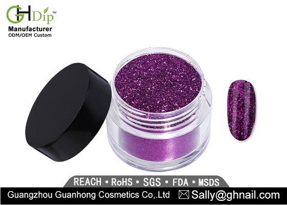 Durable Luxurious Purple Glitter Dip Powder Gel Polish Nail Designs 2 Oz Light Weight