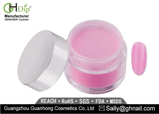 Acrylic Organic Dipping Powder Pink Color For Fingernail , Long Lasting