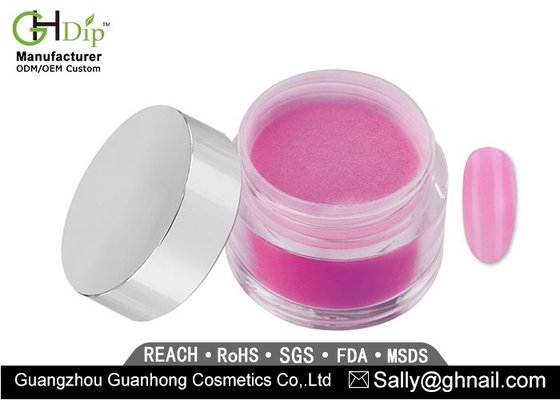 Acrylic Organic Dipping Powder Pink Color For Fingernail , Long Lasting