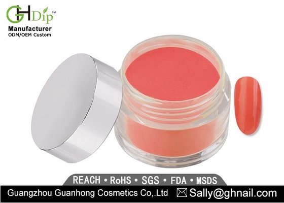 Fashion Healthy Nails Dip Gel Powder For Salon / Home ,Orange Color