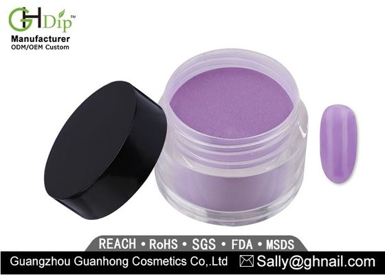 Eco - Friendly Purple Nail Salon Dip Powder Manicure Non - Yellowing For Finger / Tones