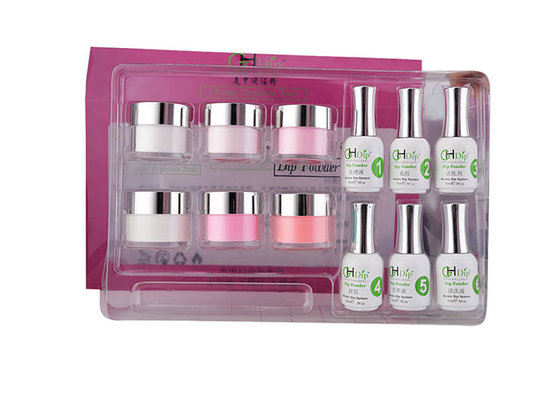Smooth French Dip Kit Non - Yellowing , White And Pink French Nail Art Kit