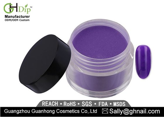 Flexible Purple Color Gel Dip Powder / Non Toxic Acrylic Nail Powder