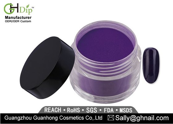 Flexible Purple Color Gel Dip Powder / Non Toxic Acrylic Nail Powder
