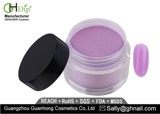 Flexible Purple Color Gel Dip Powder / Non Toxic Acrylic Nail Powder