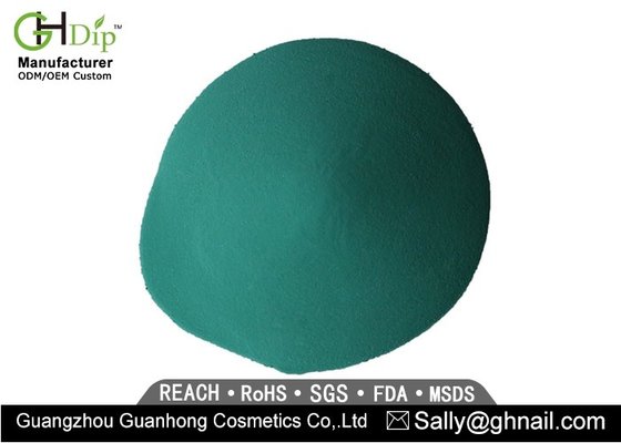 Organic Green Color Fingernail Gel Dip Powder / 2 Oz Air Dry Salon Acrylic Powder