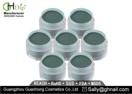 Organic Green Color Fingernail Gel Dip Powder / 2 Oz Air Dry Salon Acrylic Powder
