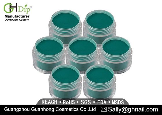 Organic Green Color Fingernail Gel Dip Powder / 2 Oz Air Dry Salon Acrylic Powder