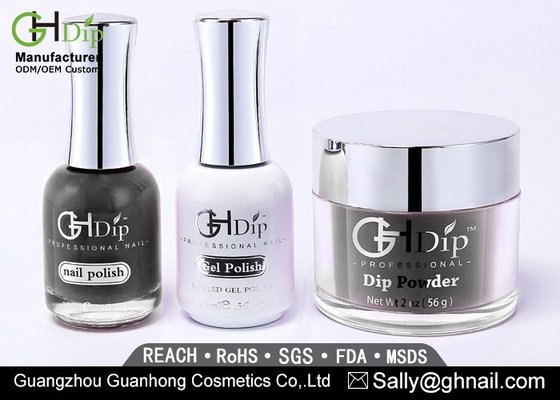 Colorful 3 In 1 Perfect Color Match Acrylic Dip Powder Kit For Fingernail Beauty