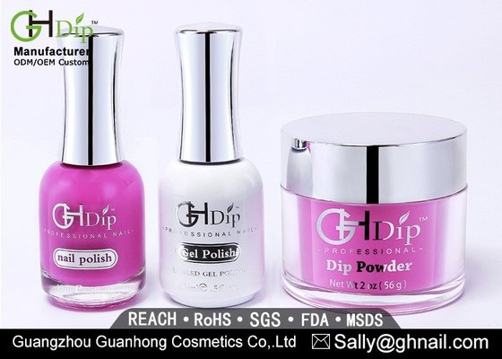 Nail Beauty Natural Dip Powder System 3 In 1 Perfect Color With Dip Powder / Gel / Polish