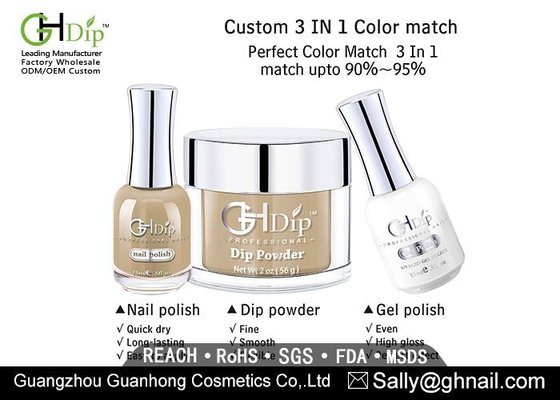 Nude Dip Powder 3-in-1 Perfect Color Match Gel Polish and Nail Lacquer