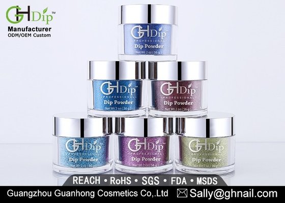 Custom Safety Shiny Acrylic Nail Dip Powder No Nicks For Salon / Home