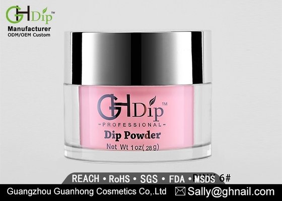 High Shine Gel Dip Powder Crack Resistant Pink And White Dipping Powder