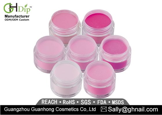 Acrylic Organic Dipping Powder Pink Color For Fingernail , Long Lasting