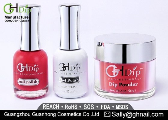 Elegant Red Perfect Match Colors Dip Gel Nail Kit Gel Polish Organic Dip Powder