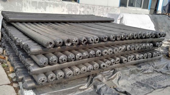 80g - 600g Polypropylene Woven Geotextile Fabric White / Black Color Grass Root Protection
