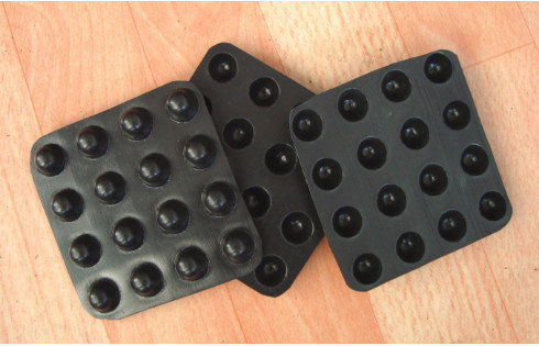 Plastic Waterproofing Geosynthetic Materials Dimple Drainage Board Black / White Color