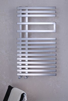 Hot Water Brushed / Polished Heated Towel Wamer Stainless Steel 304 Flat Tube