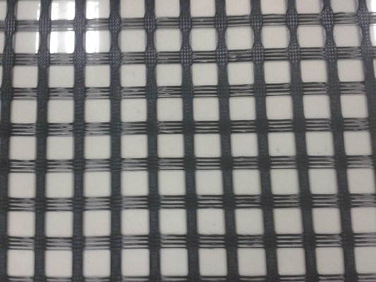 20KN - 1300KN Polyester Retaining Wall Geogrid PVC Coating Wrap Knitted