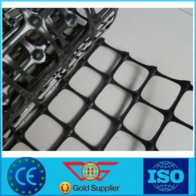 Soil Road Biaxial Retaining Wall Geogrid 3.95m 34mm Retaining Wall Reinforcement Mesh
