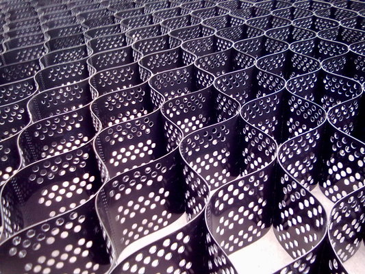 Welded HDPE Slope Protection Geocell Black / Grey Environment Protection
