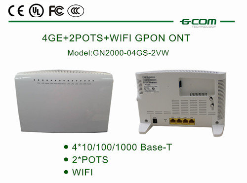4 Data Ports GPON Optical Network Terminal +0.5-+5 dBm Optical Output GN2000-04GS-2VW