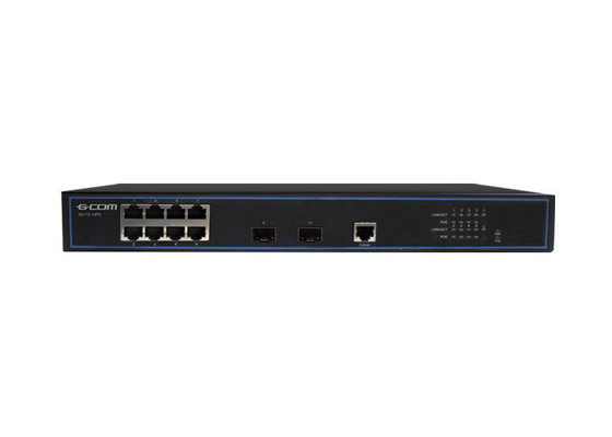 10 Port Gigabit POE Switch 8 × 10/100/1000 Base-T + 2 × GE SFP Ports S5110-10PC