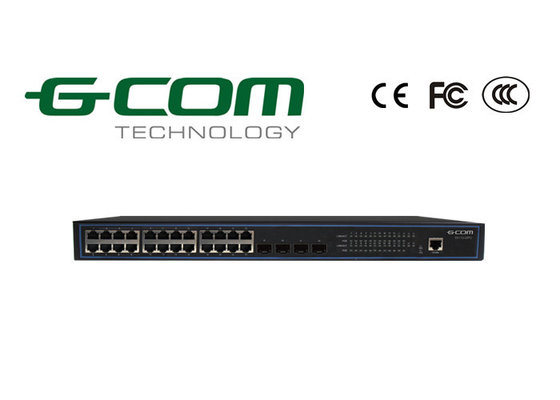 4 × GE SFP Ports 24 Port POE Gigabit Switch Power Over Ethernet 56Gbps Backplane Bandwidth