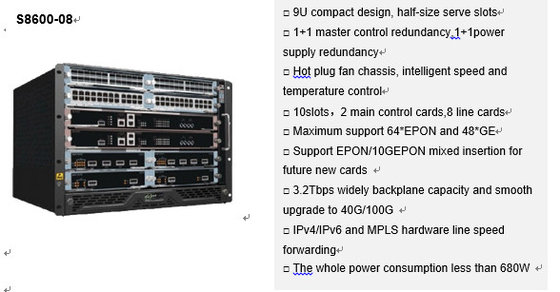 Smart Fiber To The Home EPON Optical Network Terminal 20 Km For Single Fibber S8600-08