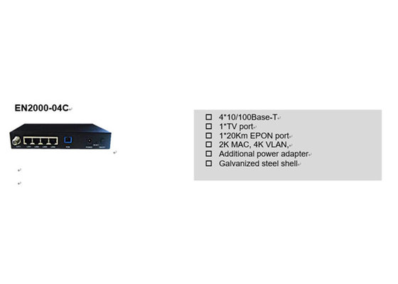 RX1490nm EPON ONU Fiber To The Building IEEE 802.3ah EPON standard With External Power Supply