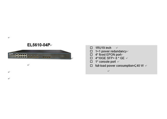4 PON port FTTx OLT Optical Line Termination 95.23Mpps Ipv4 / Ipv6 Forwarding Capacity