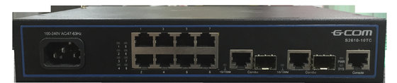 Fast Ethernet Layer 2 Gigabit Switch , 10/100 Base-T 8 Port Managed Switch S2610-10TC