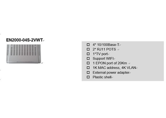 FTTB Access WIFI Pon ONU Optical Network Unit 47-870 MHz RF Bandwidth EN2000-04S-2VWT