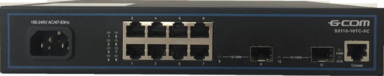 50-60 Hz Managed Gigabit Ethernet Switch 8 Port 10/100/1000BaseT S5110-10TC