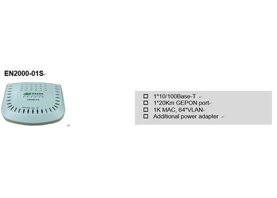 9.6bps 10/100BaseT FTTx EPON ONU 500mA with 1.5MB Flash Memory EN2000-01S