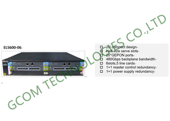 20 Km Optical Line Terminal Equipment Core 10Ge Routing Switch Chassis Anti DOS Attack EL5600-06