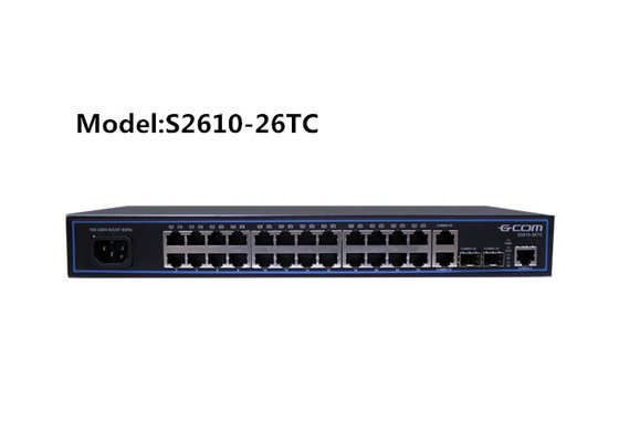 8.8Gbps Managed 24 Port Gigabit Smart Switch 16K MAC Address S2610-26TC
