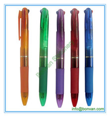 China promotional gift four colors ballpen, four ink color pen supplier