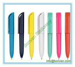 China mini twist short plastic ball pen, low price item for hotel writing supplier