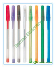 China bic slogan ball pen,plastic promo plastic BIC ball pen supplier