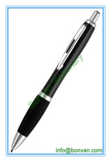 China black plastic ball pen,black color contour plastic ball pen supplier