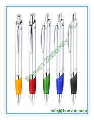 China silver lacquer painted plastic gift ball pen, logo promotional use supplier
