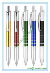 China metallic barrel click gift pen for logo promotion supplier