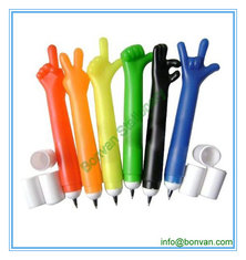 China finger plastic pen, promotional finger shape ball pen supplier
